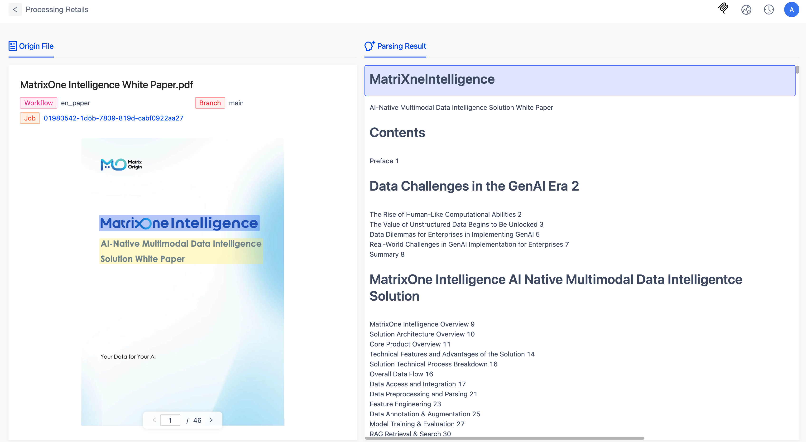 Catalog - MatrixOne Intelligence 文档